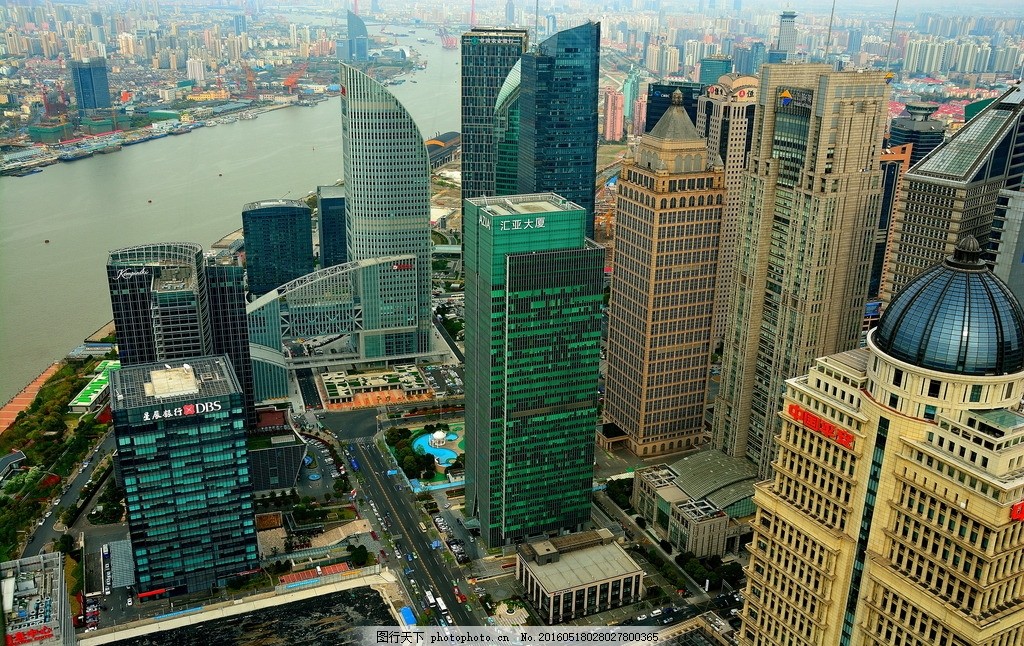 上海陆家嘴俯视图片_环境设计_建筑空间-图行天下素材网