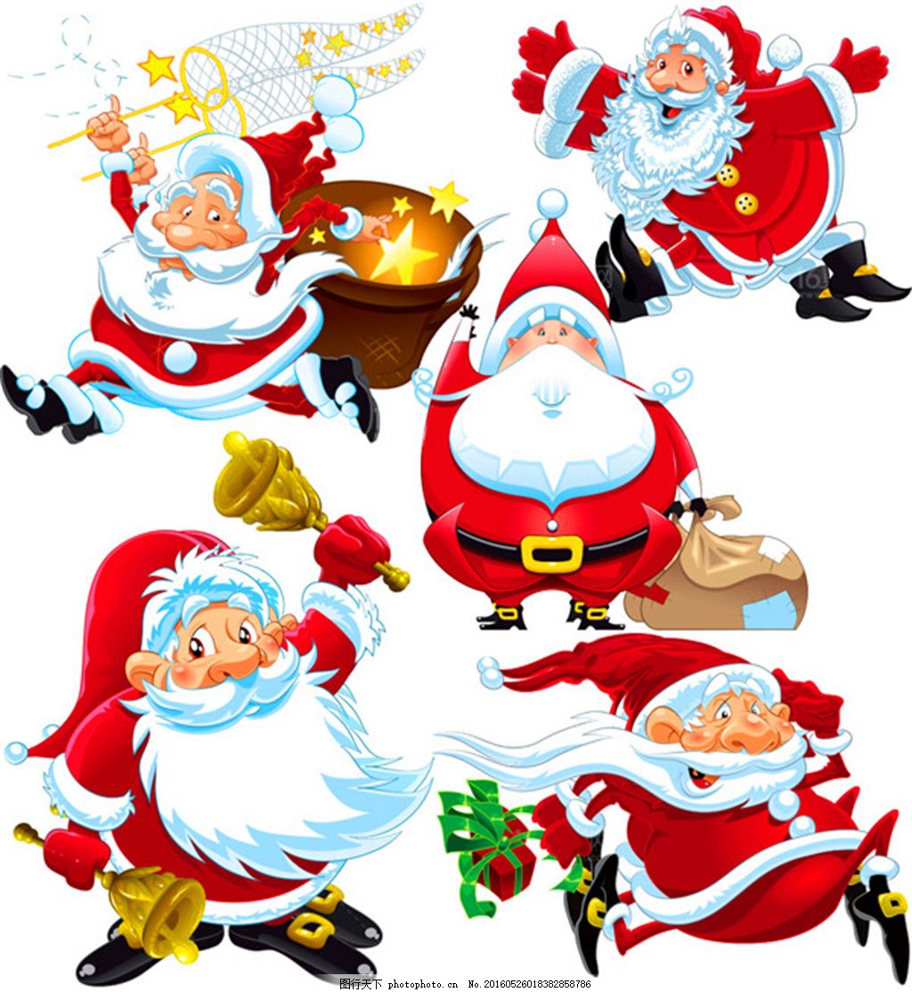 圣诞老人矢量图片_动漫卡通_插画绘画-图行天下素材网
